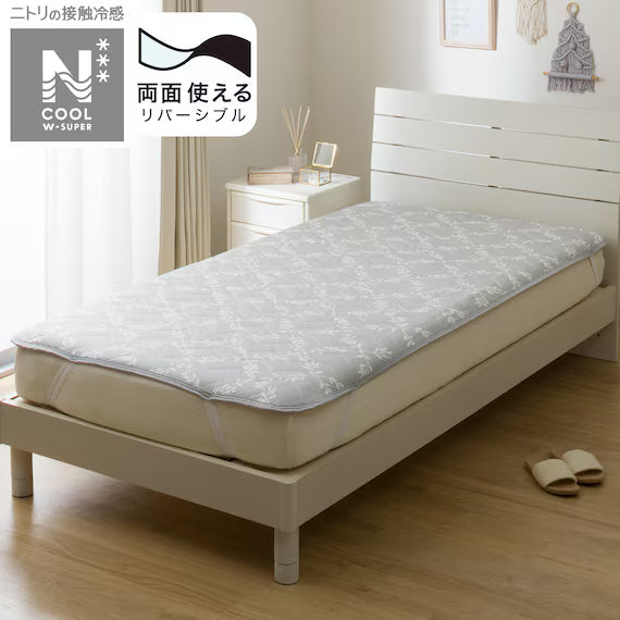 REVERSIBLE PADDED SHEET TOPPER N COOL WSP S2514 LEAF S