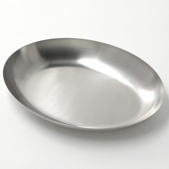 STAINLESS OVAL PLATE W25XD18XH3.5 CS017