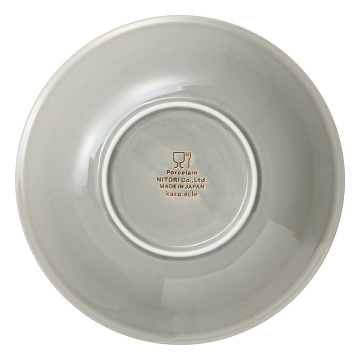 ULTRA LIGHTWEIGHT 22CM ROUND DEEP PLATE KARU:ECLE RIM PLATE GY