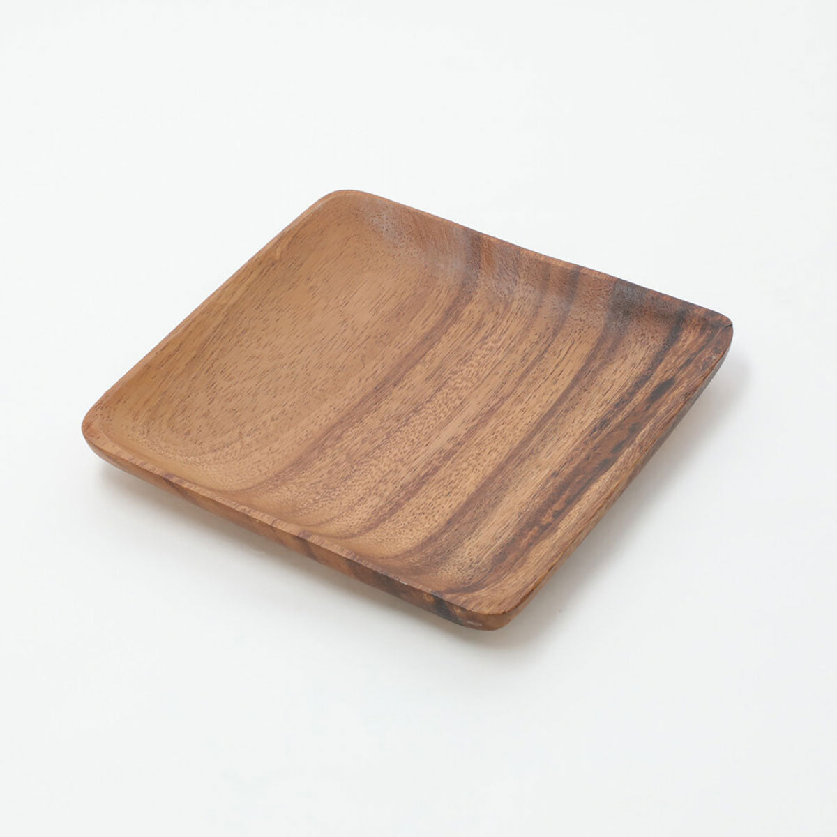 ACACIA SQUARE PLATE 18CM