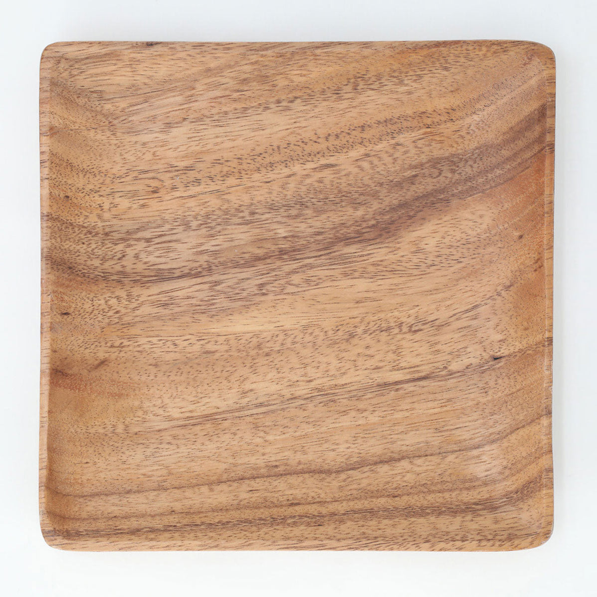 ACACIA SQUARE PLATE 25CM